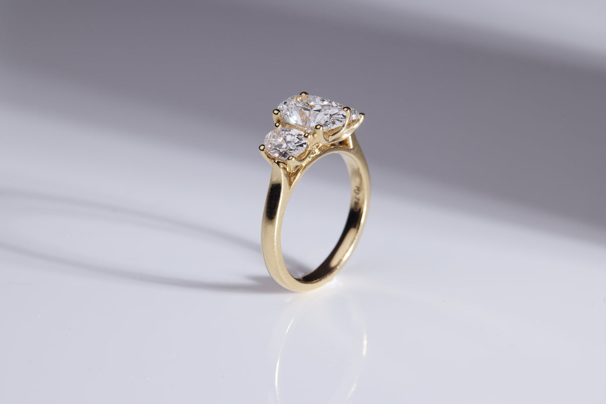 The Manhattan Trilogy- our oval Three stone Engagement ring. – Fifth ...